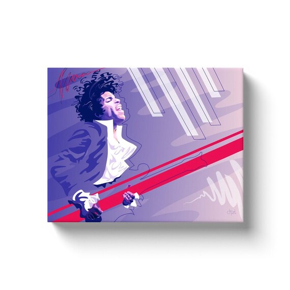 Prince Poster Pop Art Painting On Wrapped Canvas Wall Art | Etsy