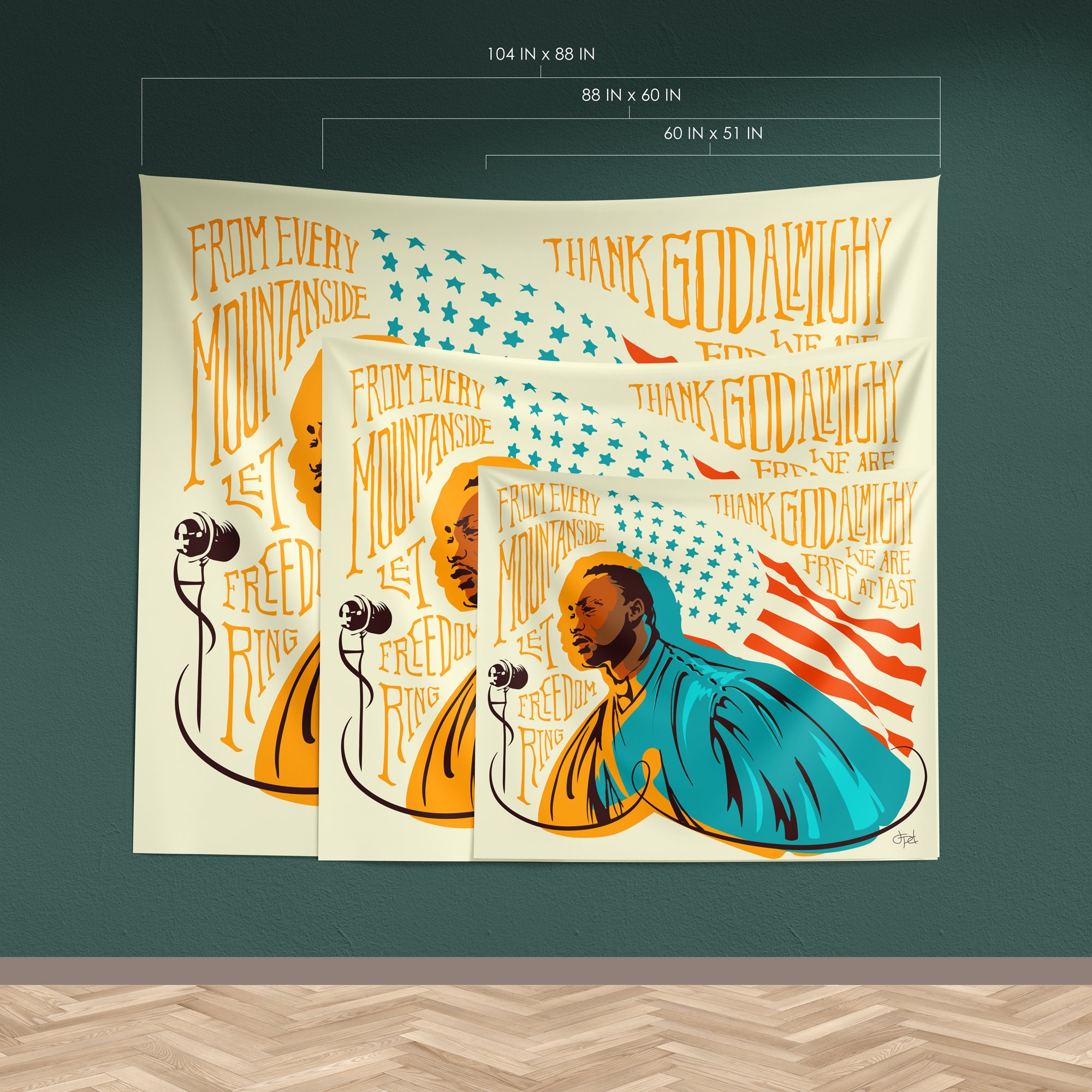 Martin Luther King Jr. Quotes Wall Tapestry MLK Pop Art Poster Black ...