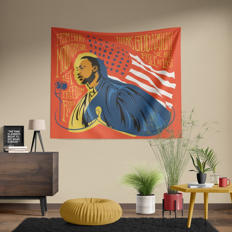 Martin Luther King Jr. Quotes Wall Tapestry MLK Pop Art Poster Black ...