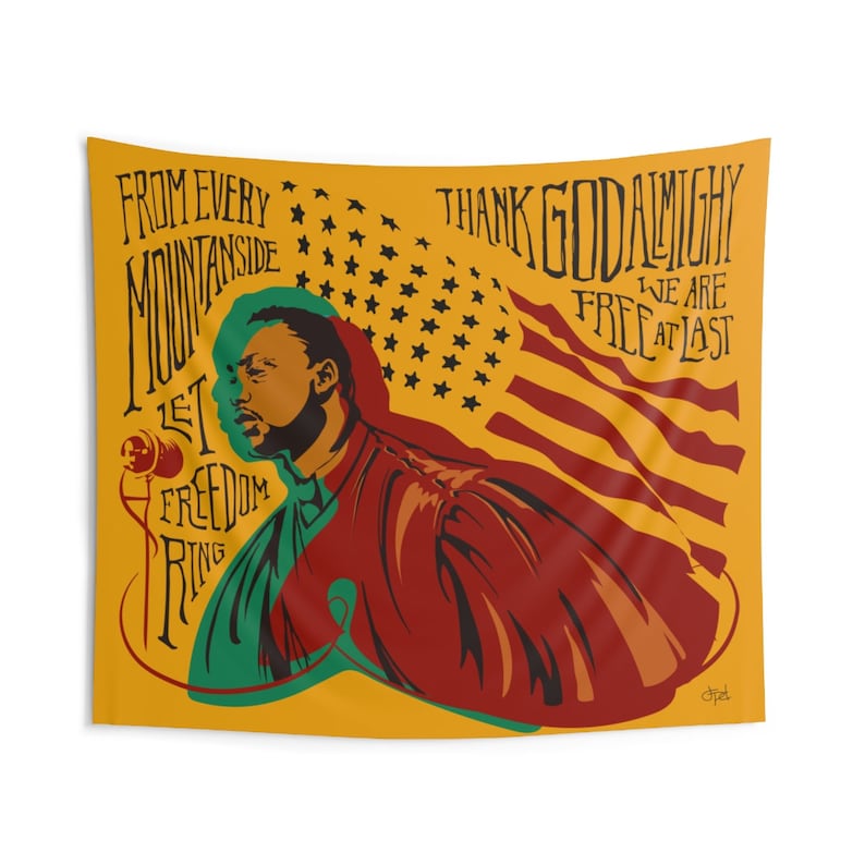 Martin Luther King Jr. Quotes Wall Tapestry MLK Pop Art Poster Black ...