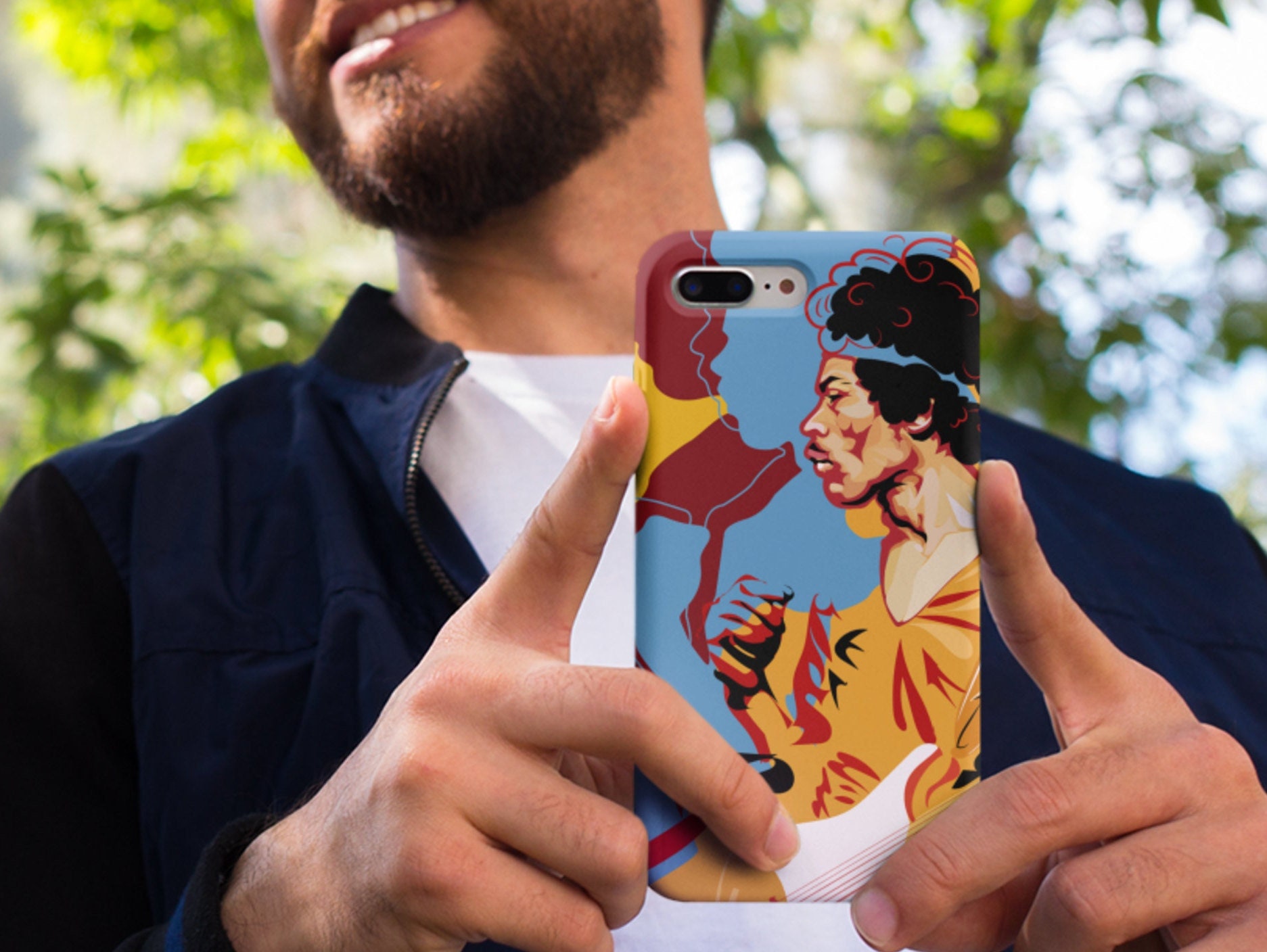 Jimi Hendrix Pop Art Phone Case - Etsy