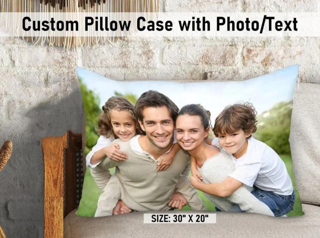 Personalized Photo Pillowcase - Custom Photo Pillow Cover, Gift for Her ...