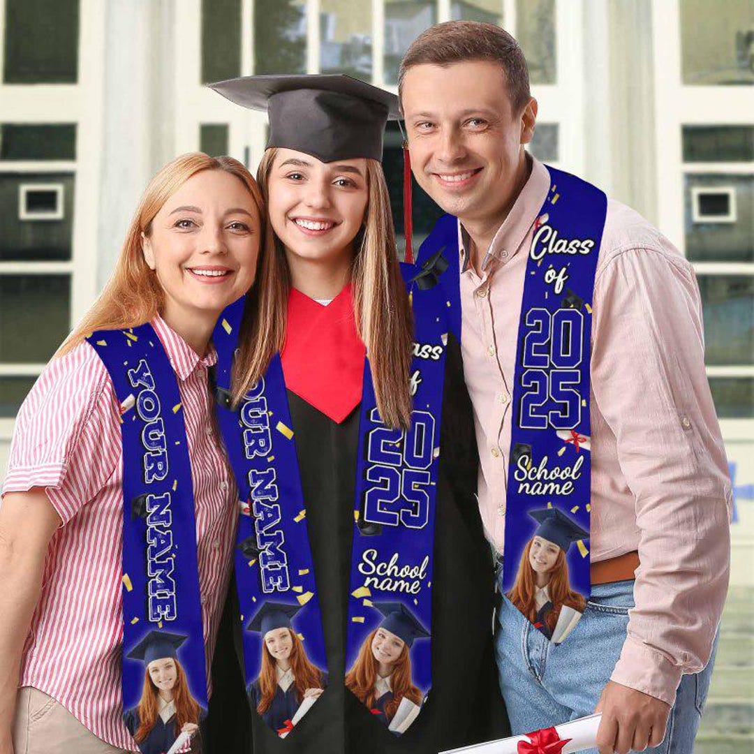 Custom Graduation Stole Class of 2025,college Grad Sash,personalized ...