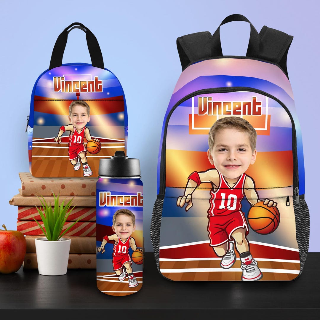 Custom Ball School Bag With Name,custom Face Backpack,back to School ...
