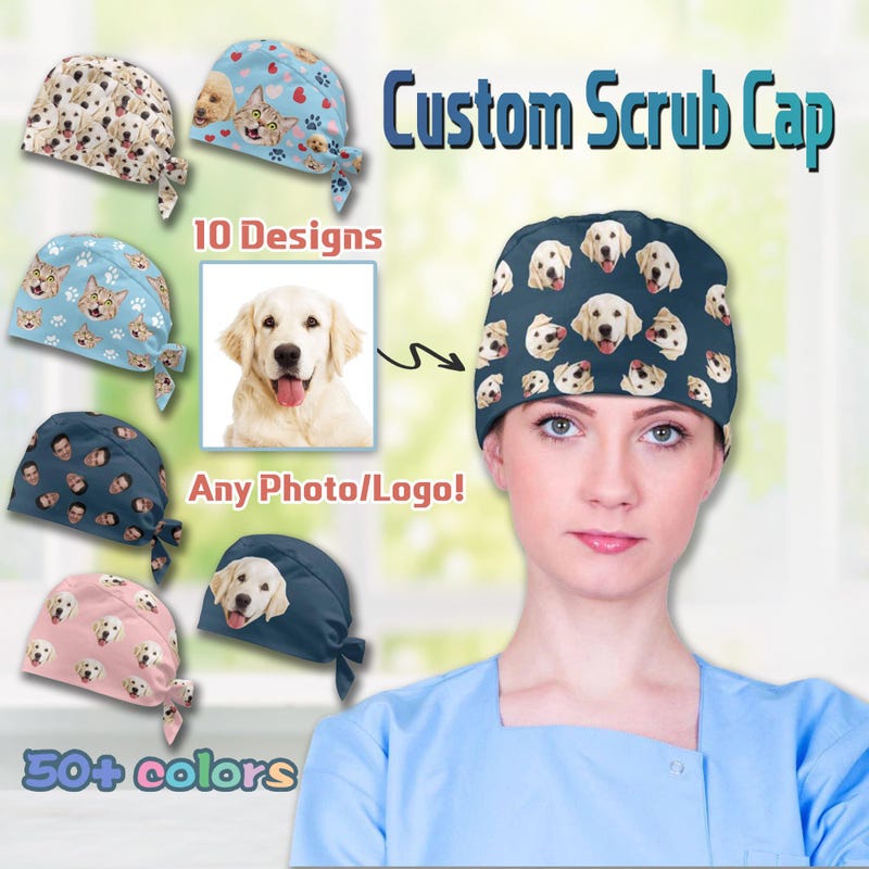 Custom Scrub Caps - Etsy