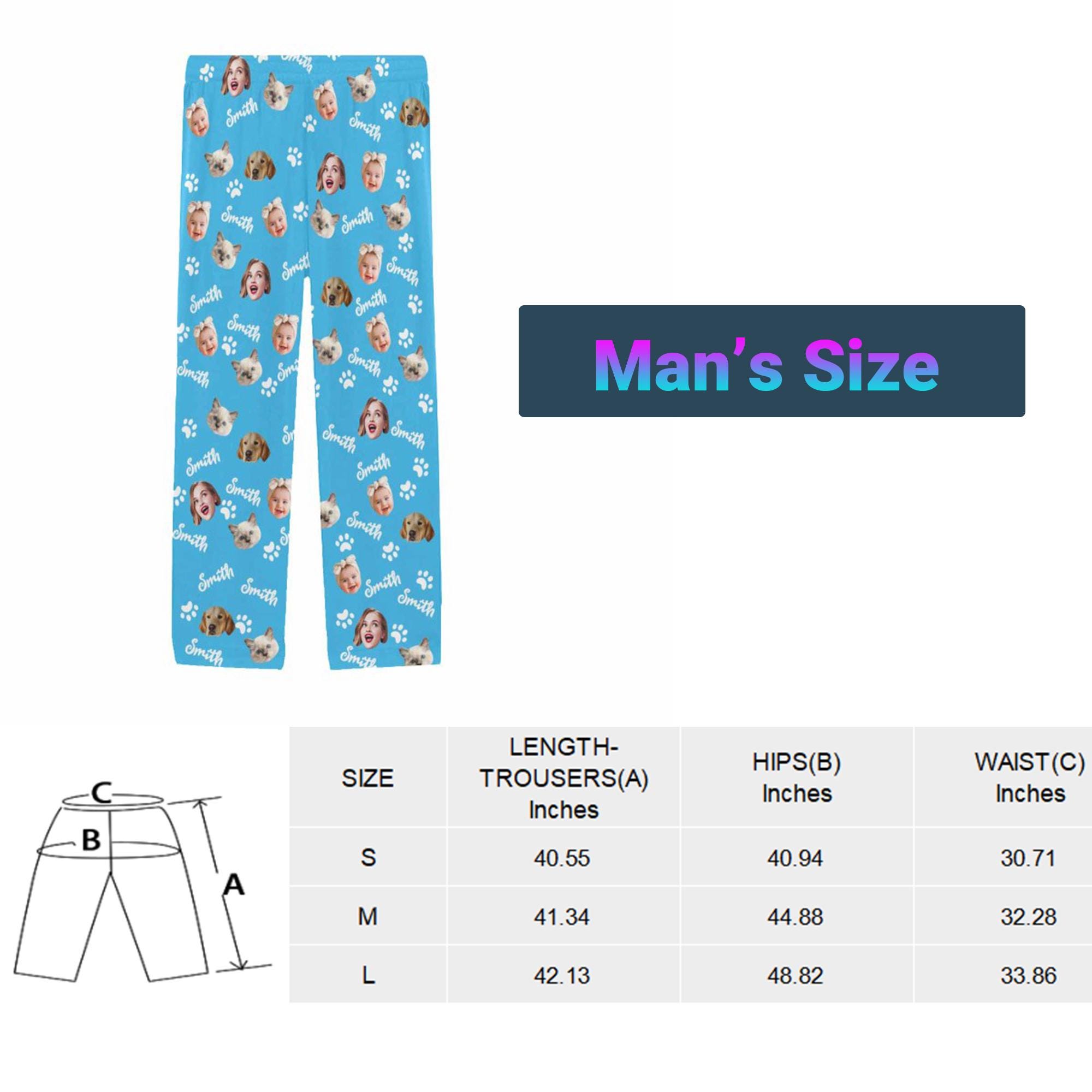 Personalized Face Pajama Pants, Custom Photo Pjs, Pet Lover Gift - Etsy