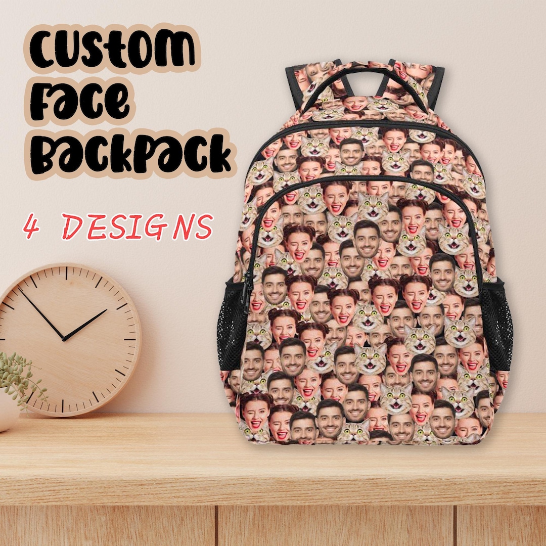 Custom Face Backpack,personalized Face School Bag,back to School Gift ...