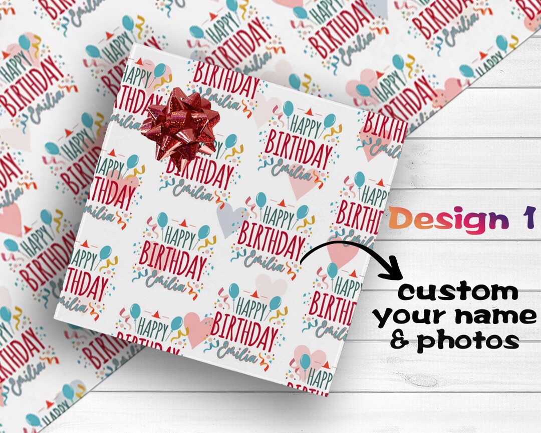 Custom Face Wrapping Paper, Gift Wrapping Paper, Customize Photo Wrap ...