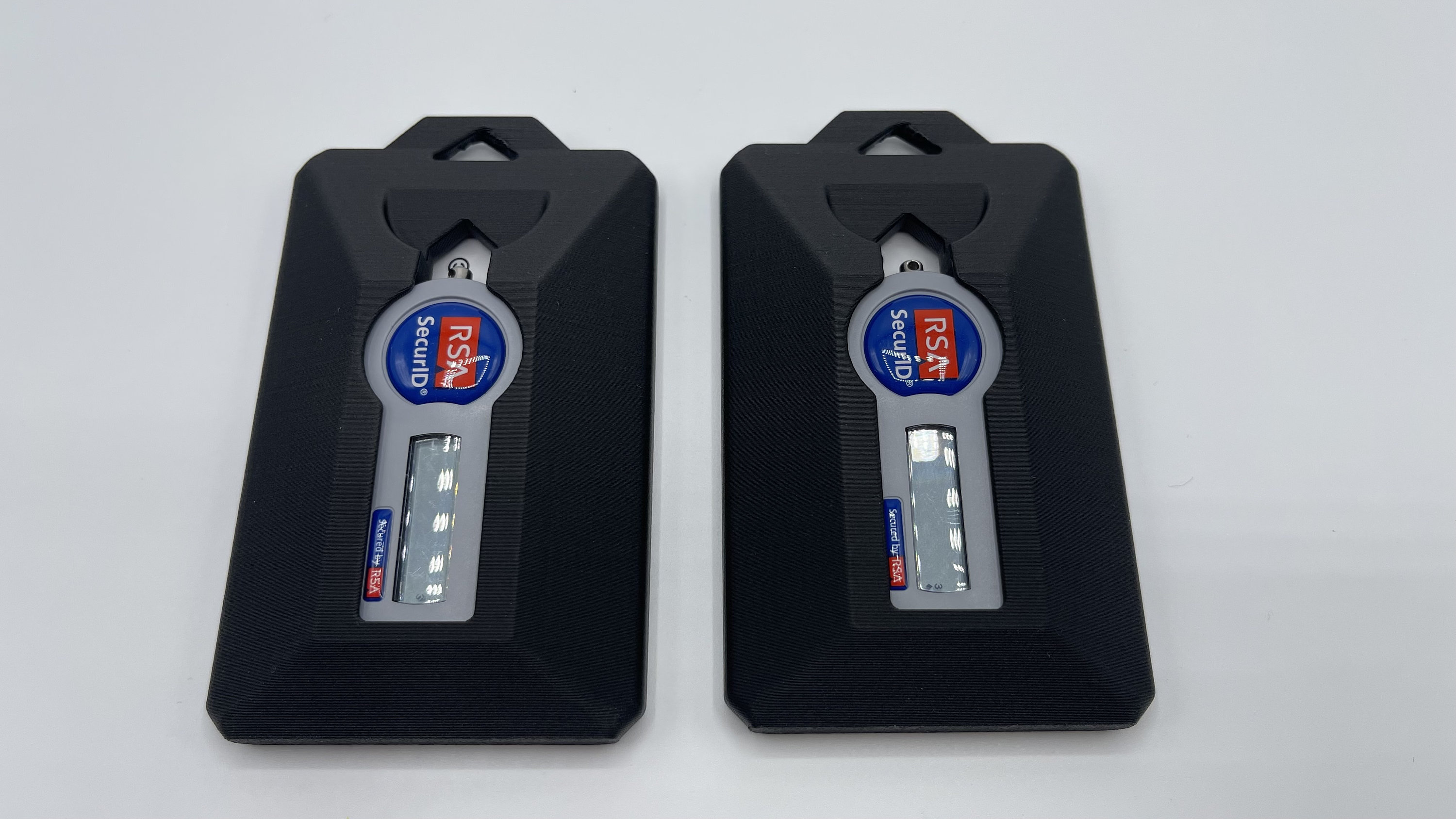 Carbon Fiber 2pk Triple ID Badge & RSA Token Holder (RS1) Fits Lanyard ...