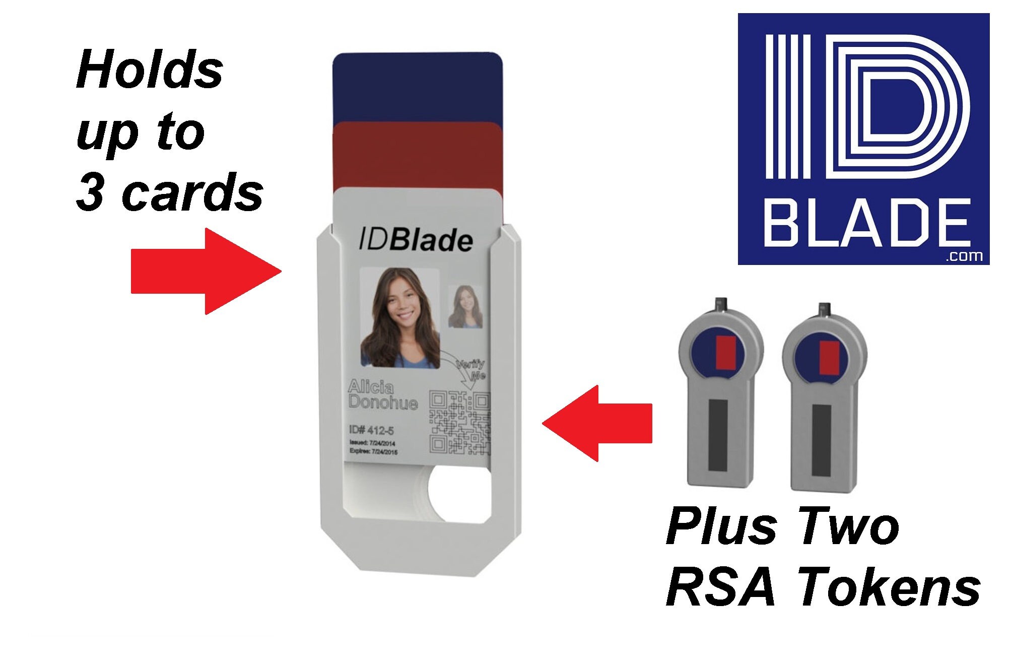 Carbon Fiber Triple ID Badge & Dual RSA Token Holder (RS2) for Lanyard ...