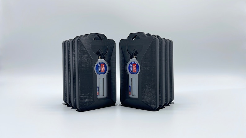 Jet Black 8pk - Triple ID Badge & RSA Token Holder (RS1) Fits Lanyard ...