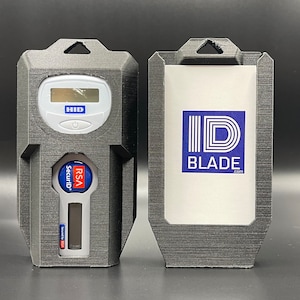 HID/RSA Token & Triple Badge Holder for Lanyard in Black - Etsy