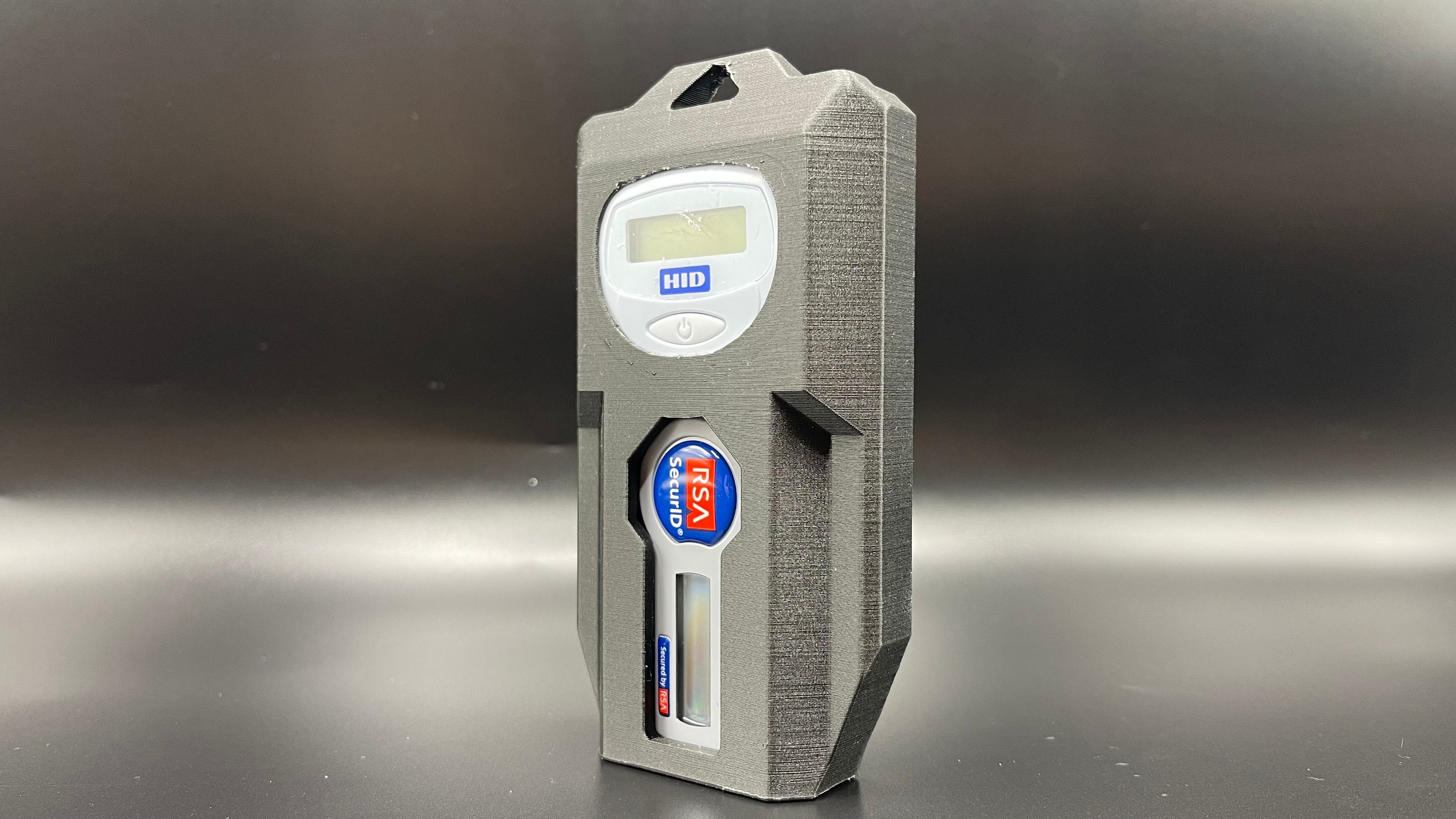 HID/RSA Token & Triple Badge Holder for Lanyard in Black - Etsy