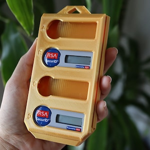 Quad RSA Token Triple ID Badge and Apple AirTag Holder (RS4) Fits ...