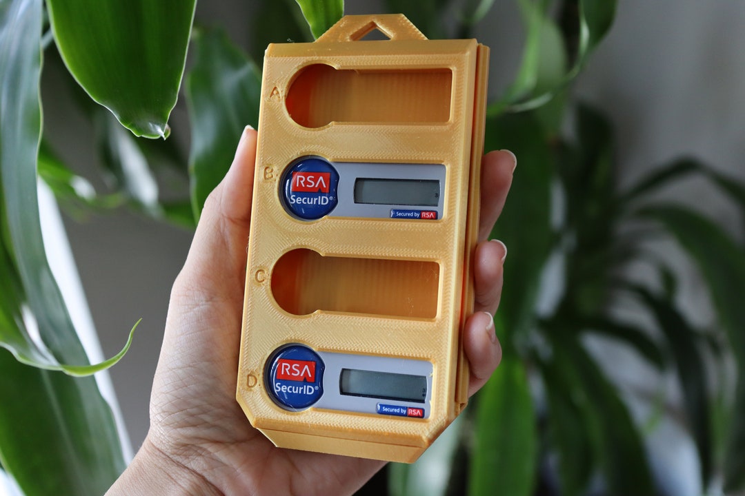 Quad RSA Token Triple ID Badge and Apple AirTag Holder (RS4) Fits Lanyard - Etsy