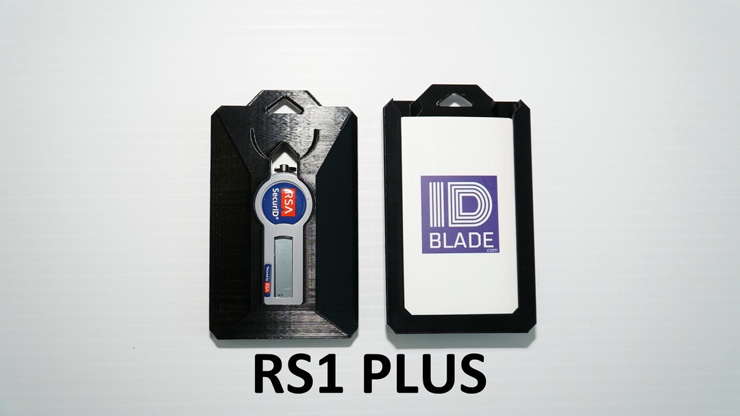 Jet Black Plus Quad ID Badge & RSA Token Holder (RS1 PLUS) Fits Lanyard ...