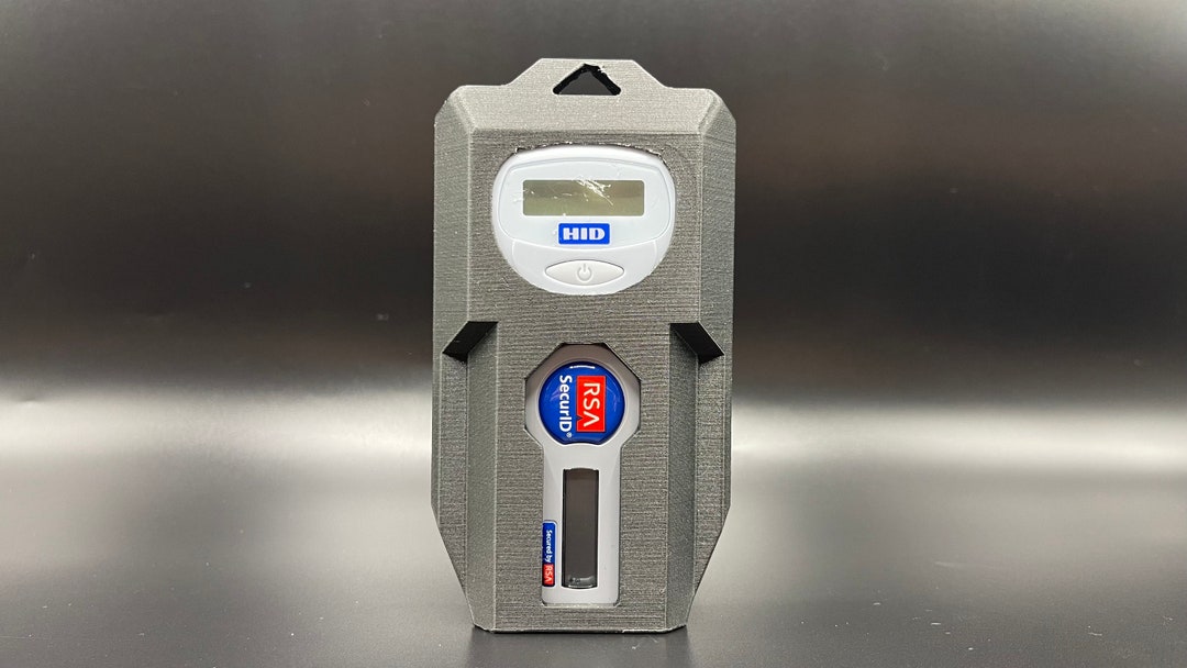 HID/RSA Token & Triple Badge Holder for Lanyard in Black - Etsy