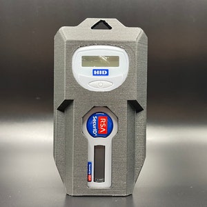 HID/RSA Token & Triple Badge Holder for Lanyard in Black - Etsy