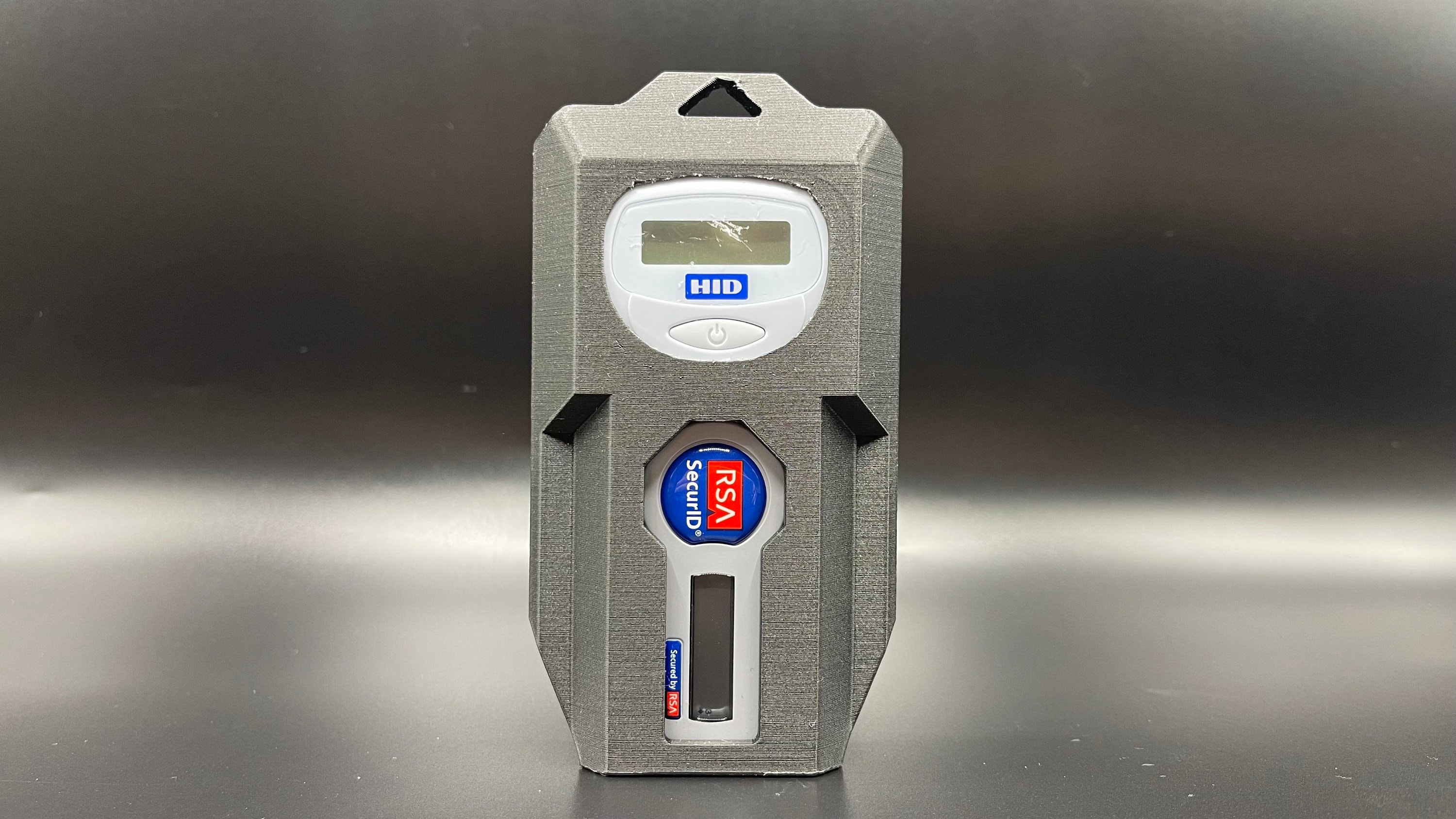 HID/RSA Token & Triple Badge Holder for Lanyard in Black - Etsy