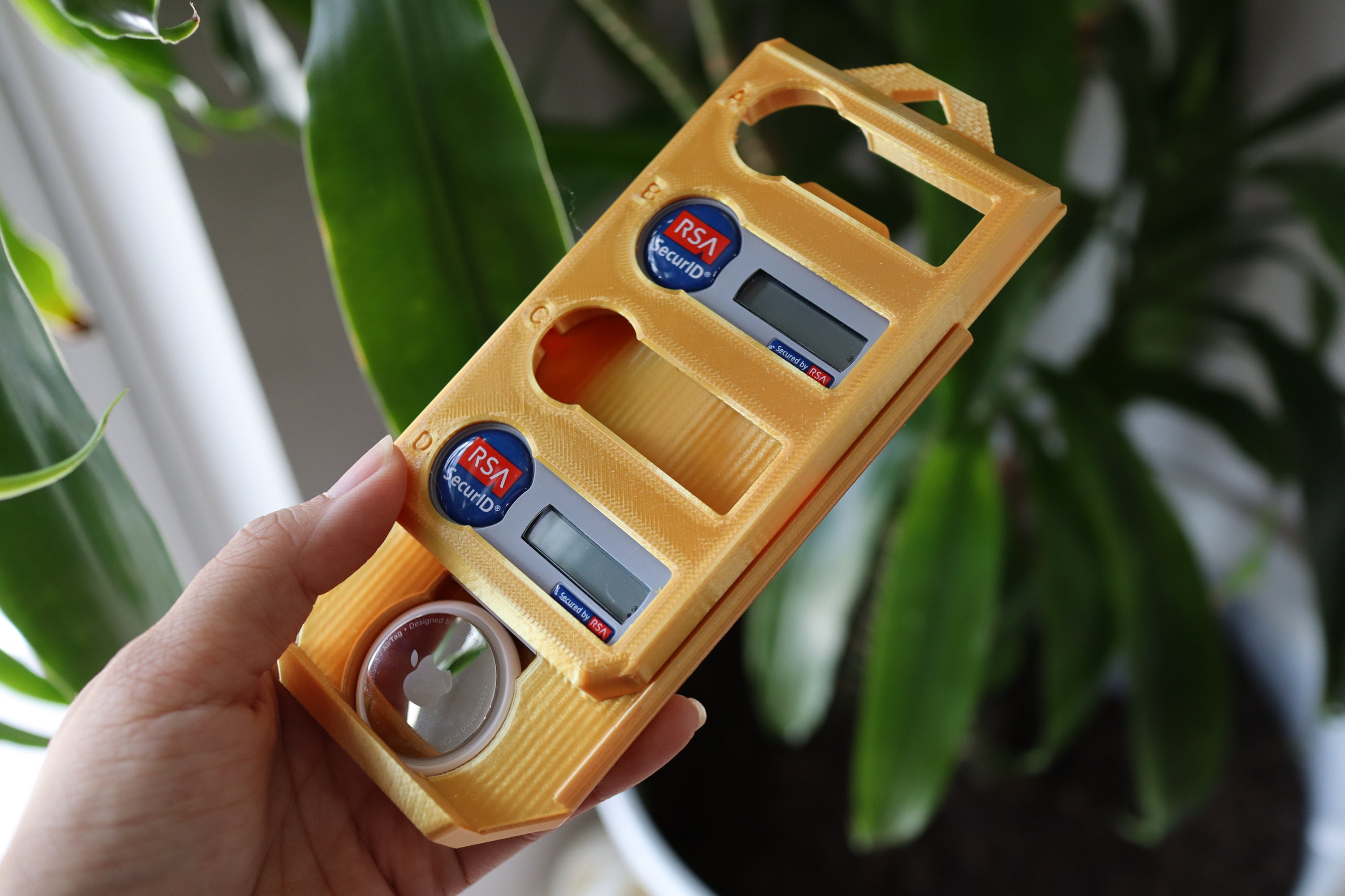 Quad RSA Token Triple ID Badge and Apple AirTag Holder (RS4) Fits ...