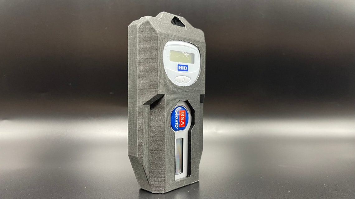 HID/RSA Token & Triple Badge Holder for Lanyard in Black - Etsy