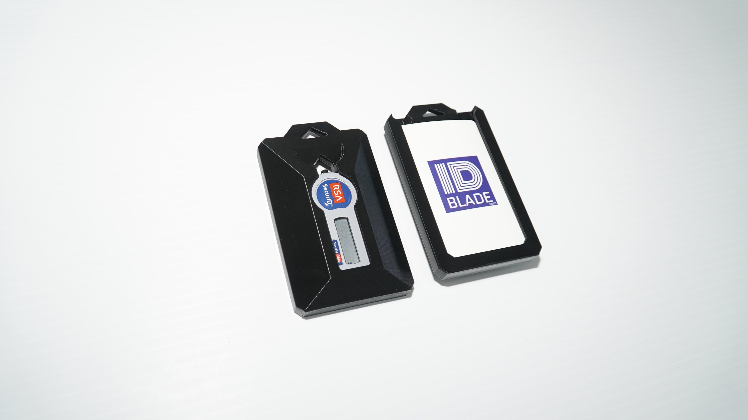 Jet Black Plus Quad ID Badge & RSA Token Holder (RS1 PLUS) Fits Lanyard ...