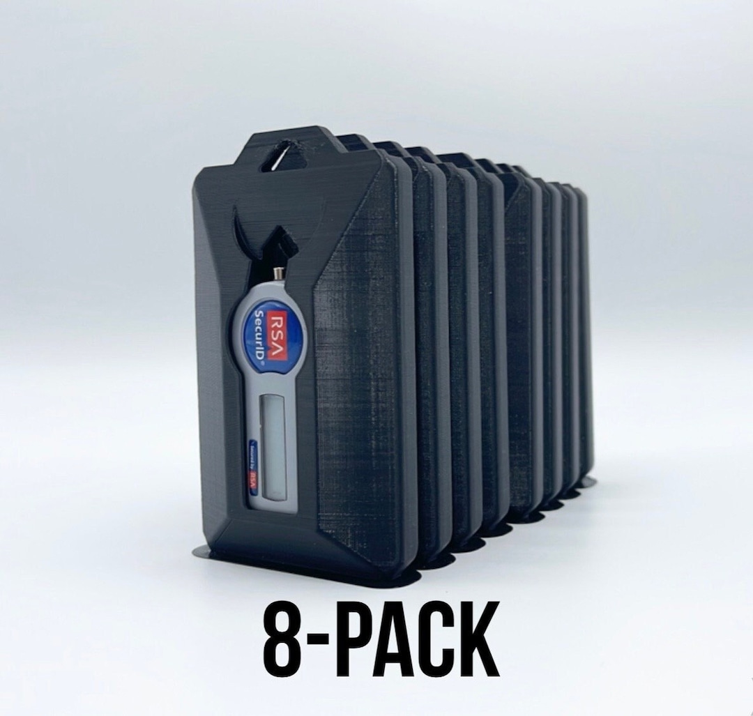 Jet Black 8pk - Triple ID Badge & RSA Token Holder (RS1) Fits Lanyard ...