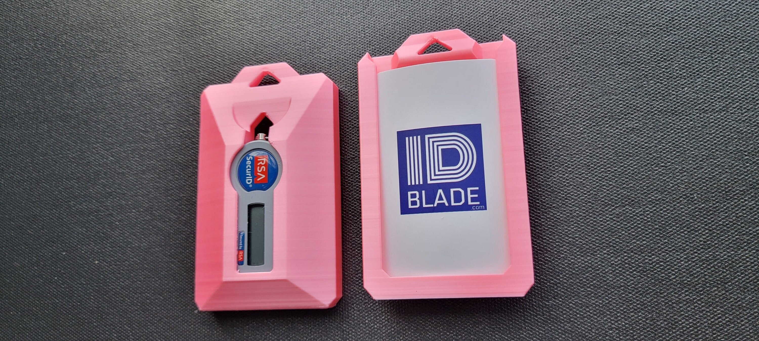 Pink Ribbon Silk Triple ID Badge & RSA Token Holder RS1 Fits Lanyard - Etsy