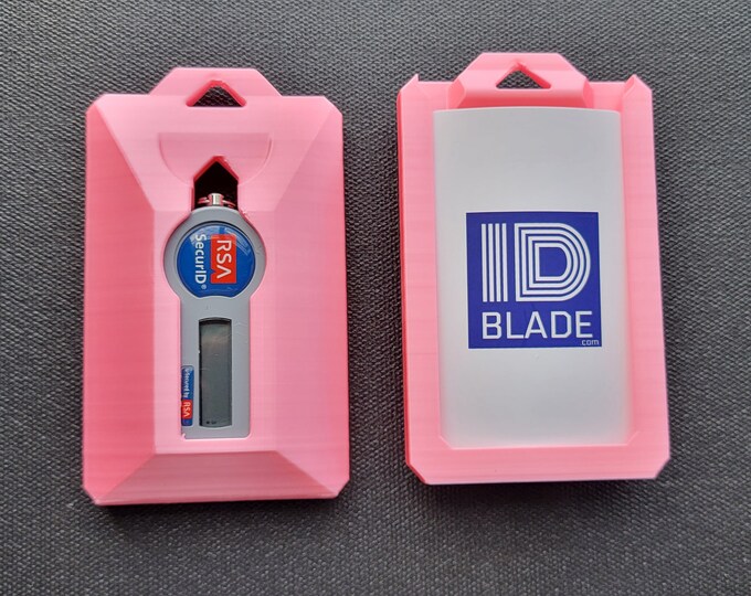 Pink Ribbon Silk Triple ID Badge & RSA Token Holder RS1 - Etsy