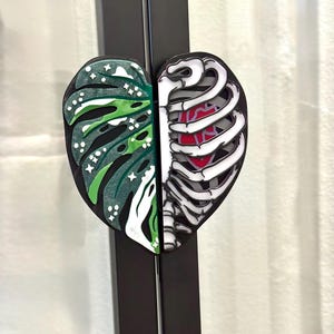 IKEA Rudsta Wide Cabinet Handles - Monstera Ribcage - Etsy