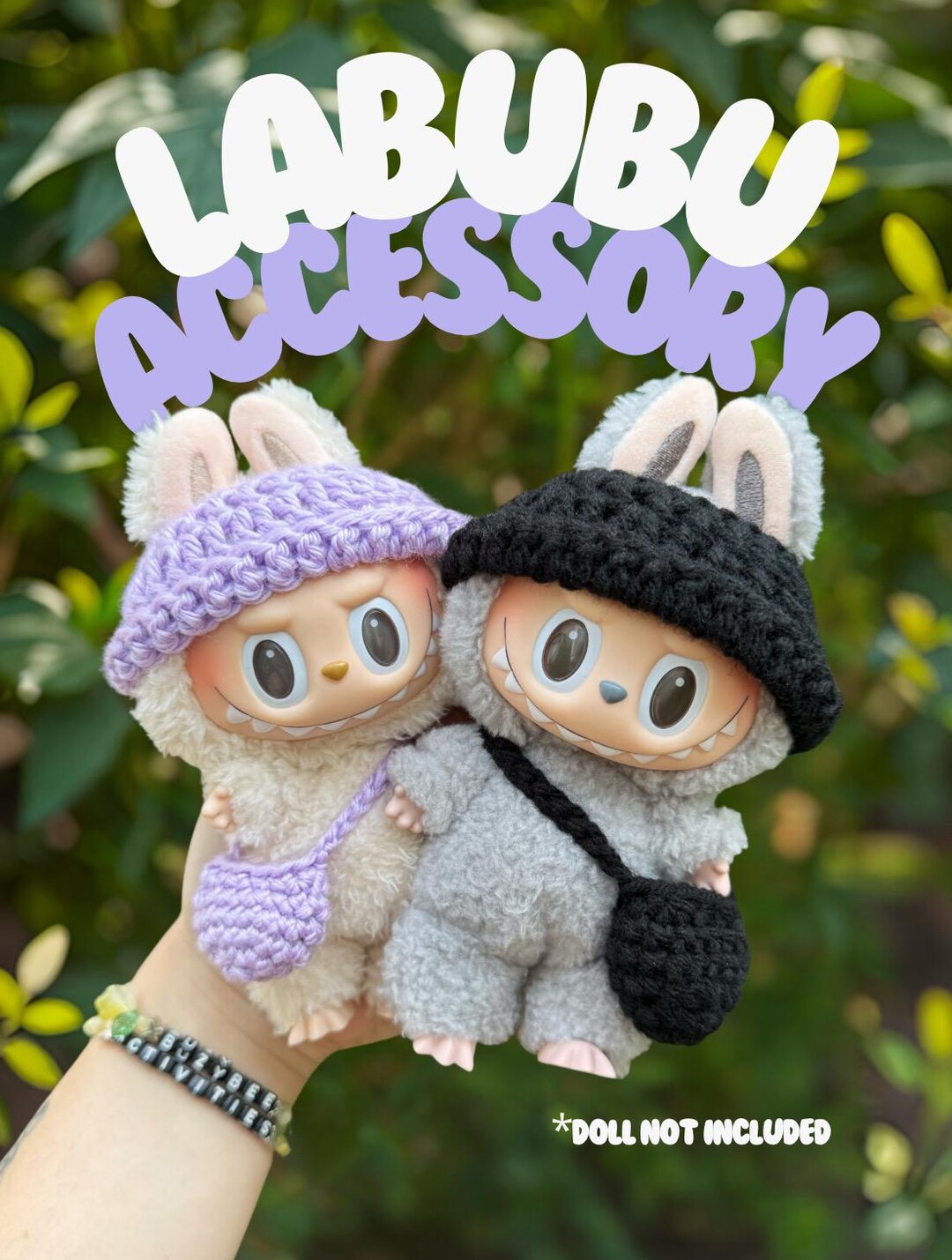 Crochet Acessories for Labubu Dolls | Labubu Purse & Hat Set | Labubu ...