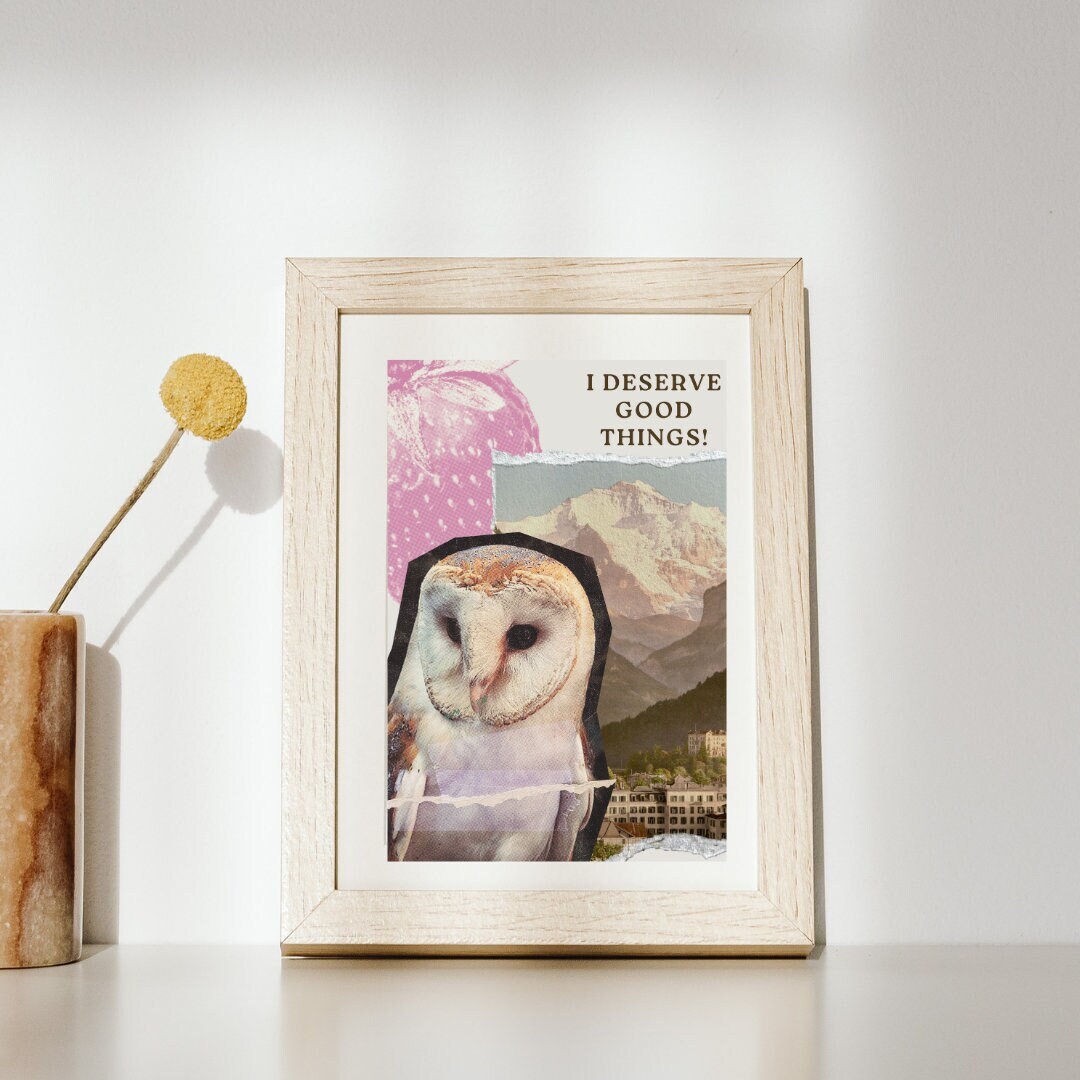 I Deserve Good Things Scrapbook Styled Print - Etsy