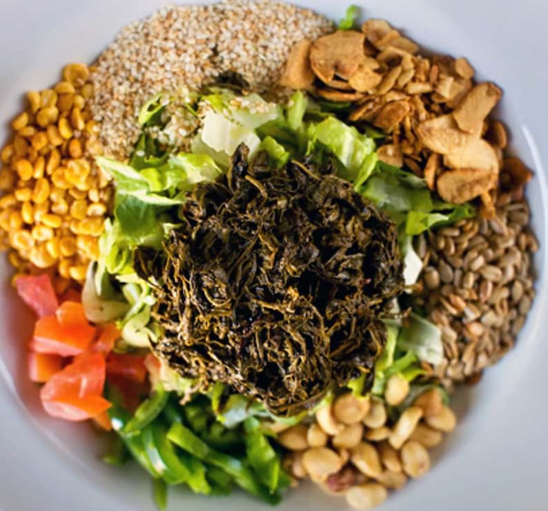 Yuzana Burmese Tea Leaf Salad Kit pickled Tea Leaf and Crunchy Mix 495g ...