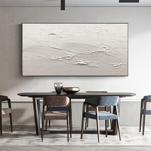 Large White 3D Textured Painting 3D Original White Minimalist - Etsy
