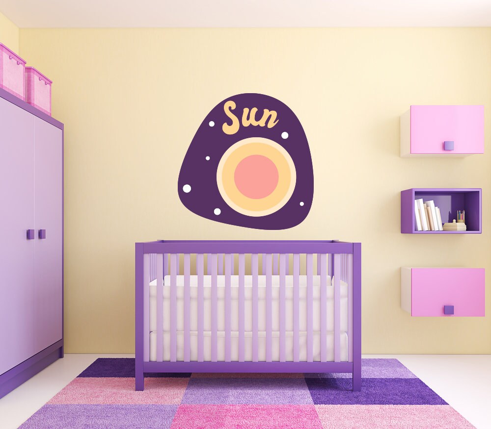 Sun Planet Space Solar System Kids Room Pared Vinilo Etiqueta | Etsy