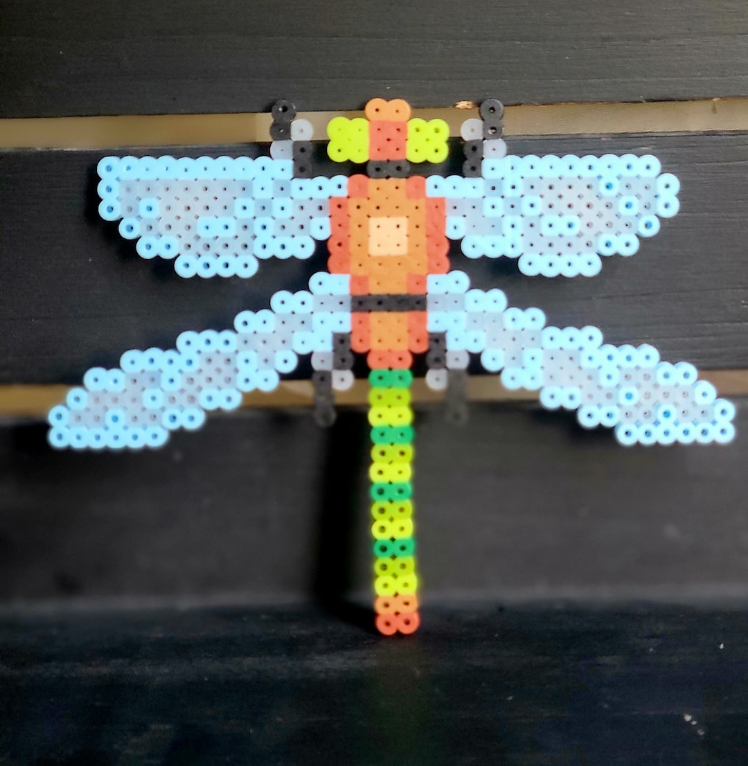 Perler Bead Green Dragon Fly Figure Faux Bug - Etsy