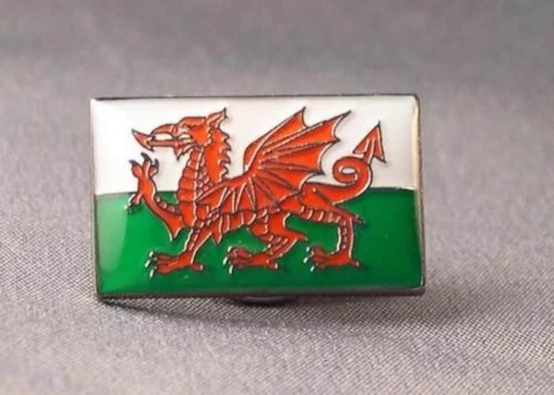 Welsh Flag Pin Badge - Etsy