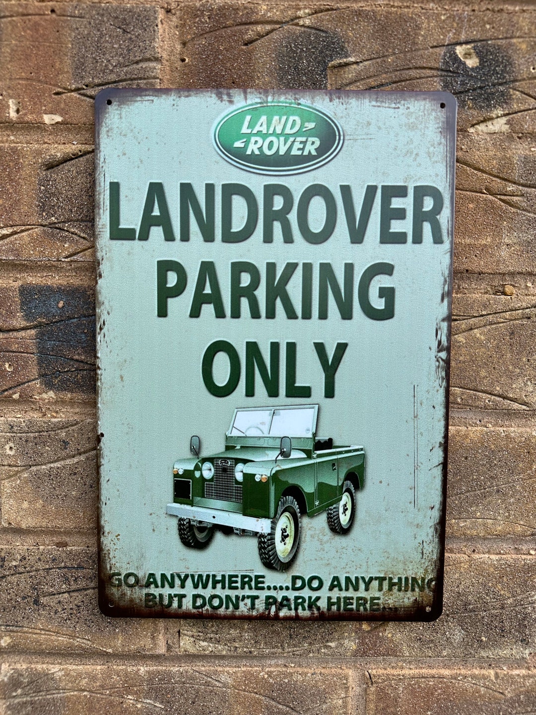 Land Rover Defender 4x4 Parking Wall Plaque Vintage Retro Man Cave Shed ...