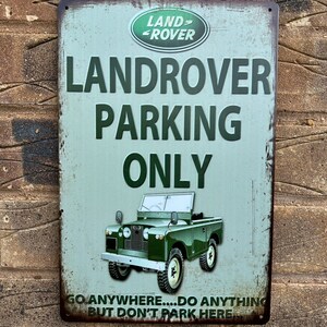 Land Rover Defender 4x4 Parking Wall Plaque Vintage Retro Man Cave Shed ...