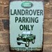 Land Rover Defender 4x4 Parking Wall Plaque Vintage Retro Man Cave Shed ...