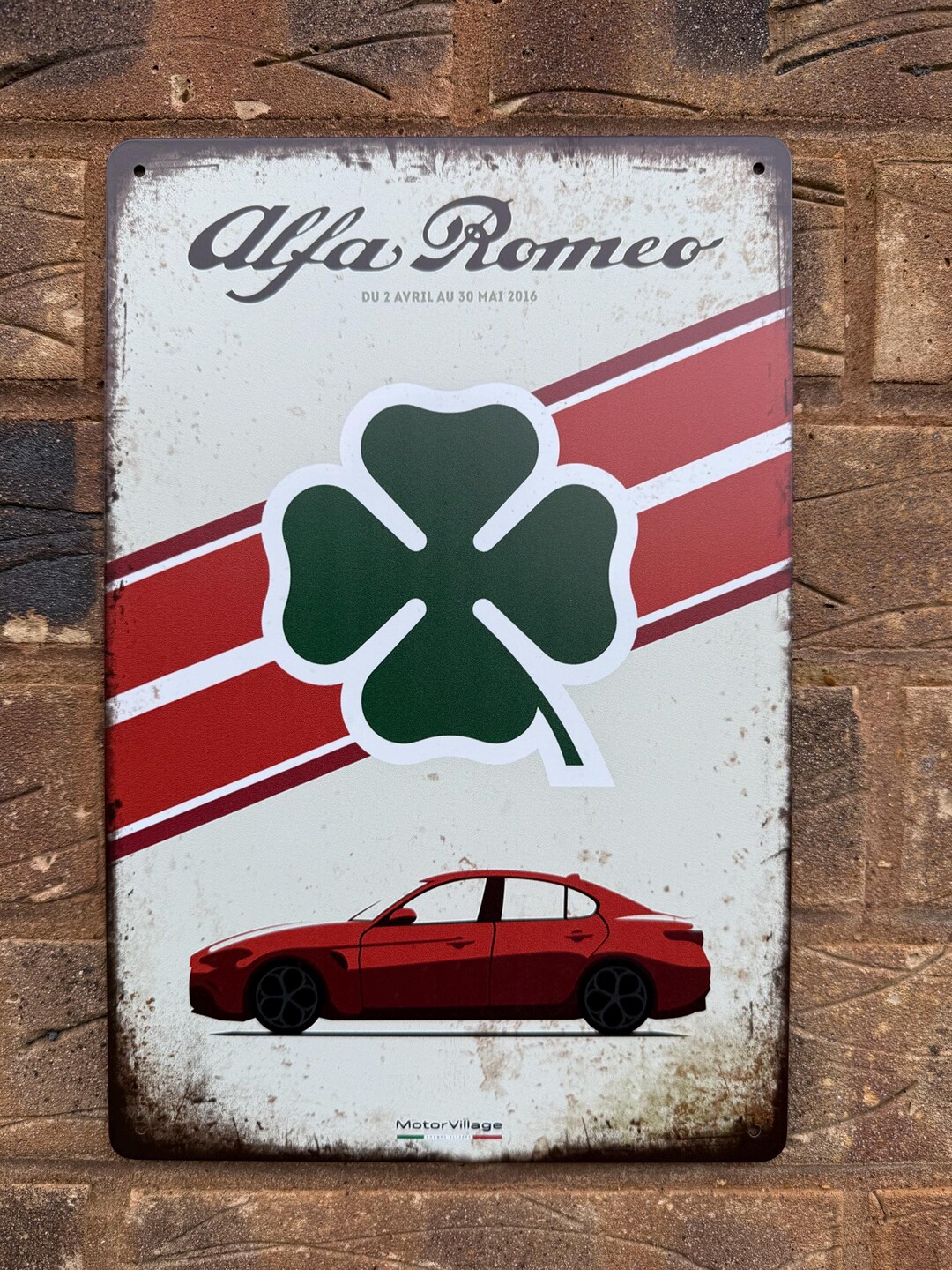 Alfa Romeo Cloverleaf Wall Plaque Vintage Retro Man Cave Shed Garage ...