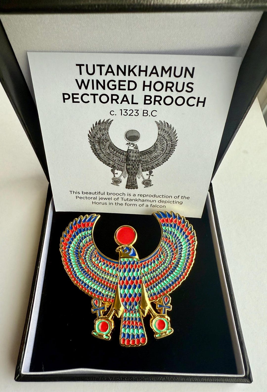 Tutankhamun Winged Horus Brooch - Etsy