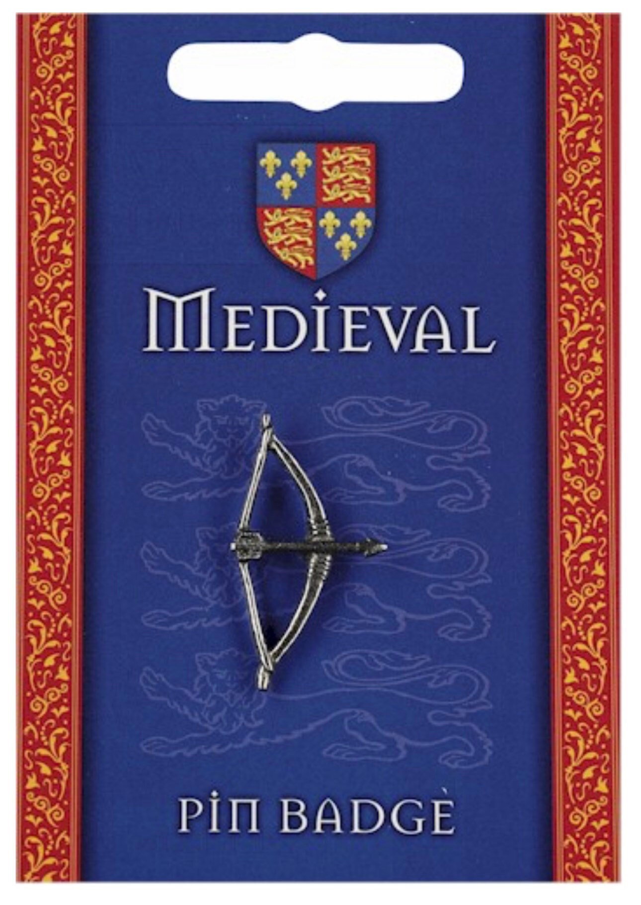 Medieval Bow & Arrow Pewter Pin Badge - Etsy