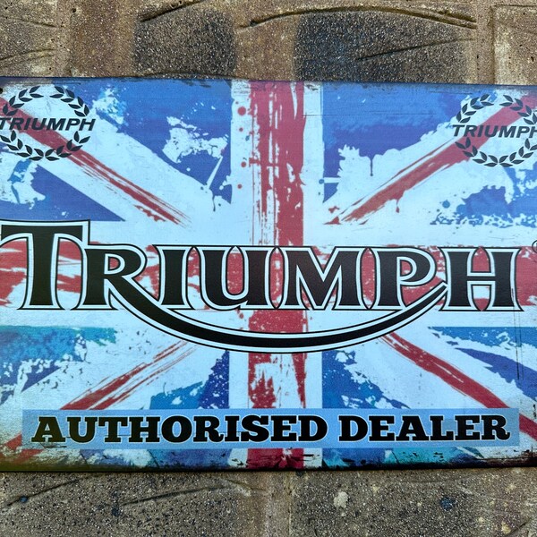 Vintage Triumph Sign - Etsy