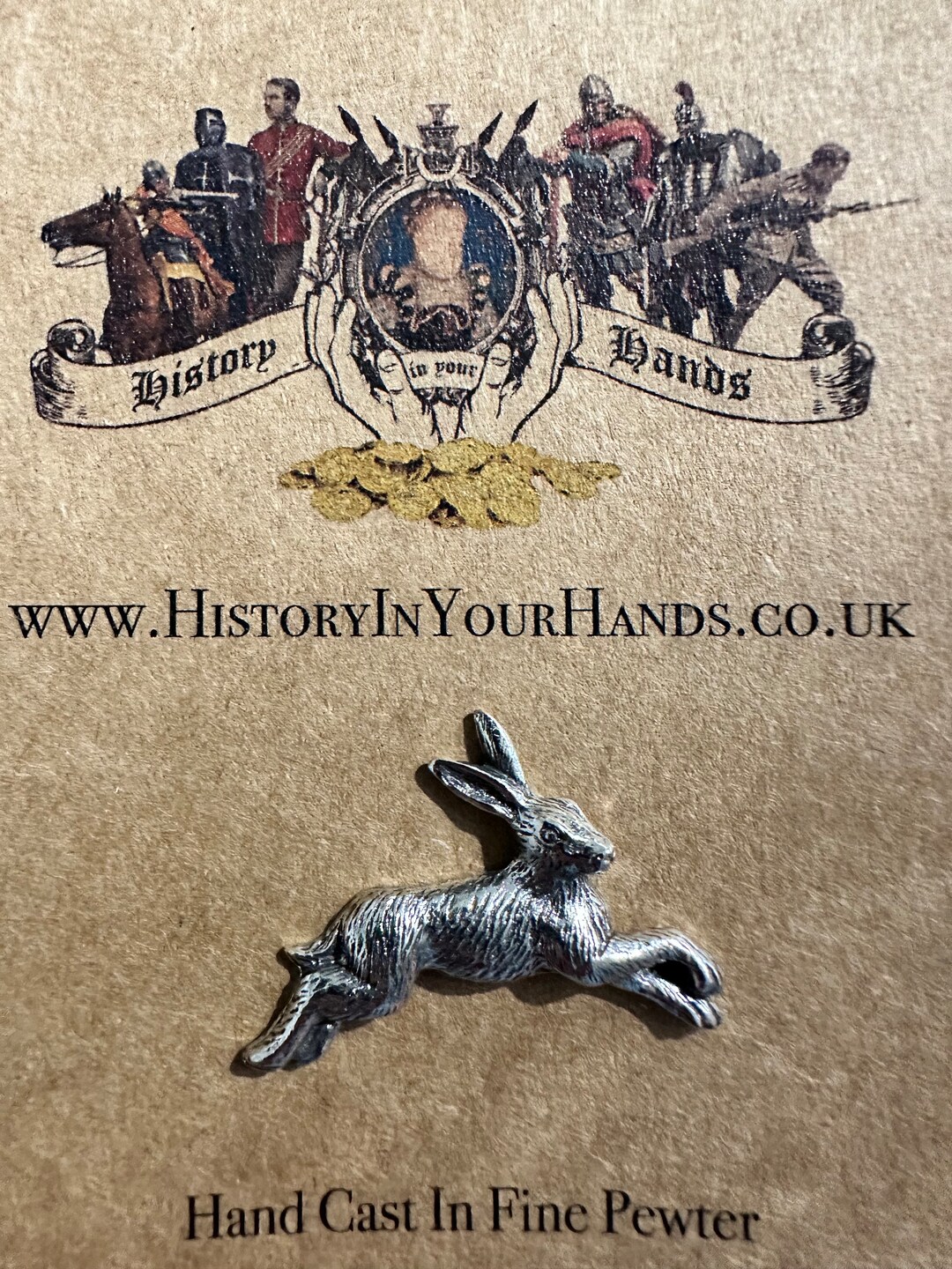 Hare Pin Badge in Fine Pewter - Etsy