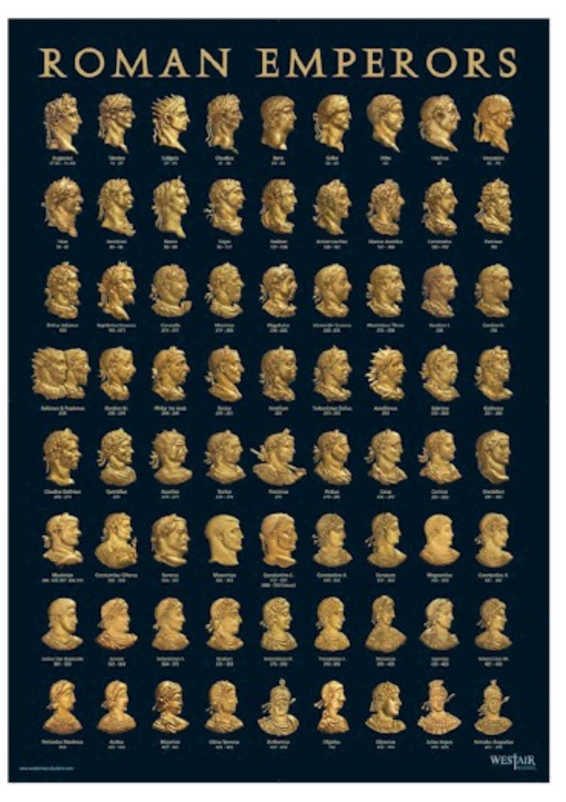 Roman Emperors A3 Poster - Etsy UK