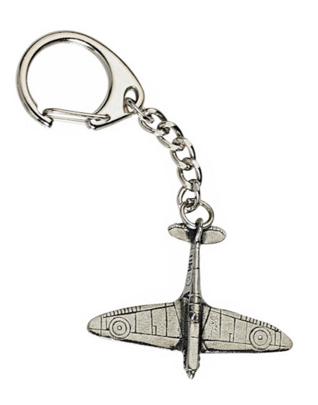 Spitfire Silver Pewter Keyring - Etsy