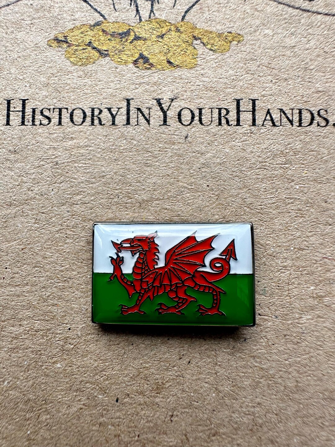 Welsh Flag Pin Badge - Etsy