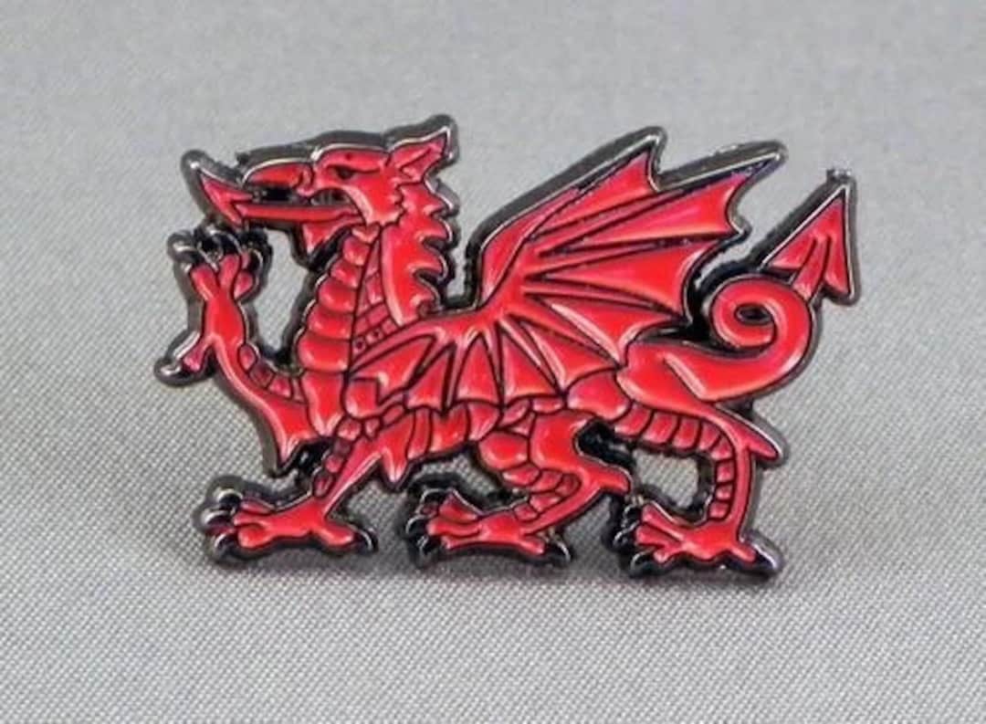 Welsh Dragon Pin Badge - Etsy