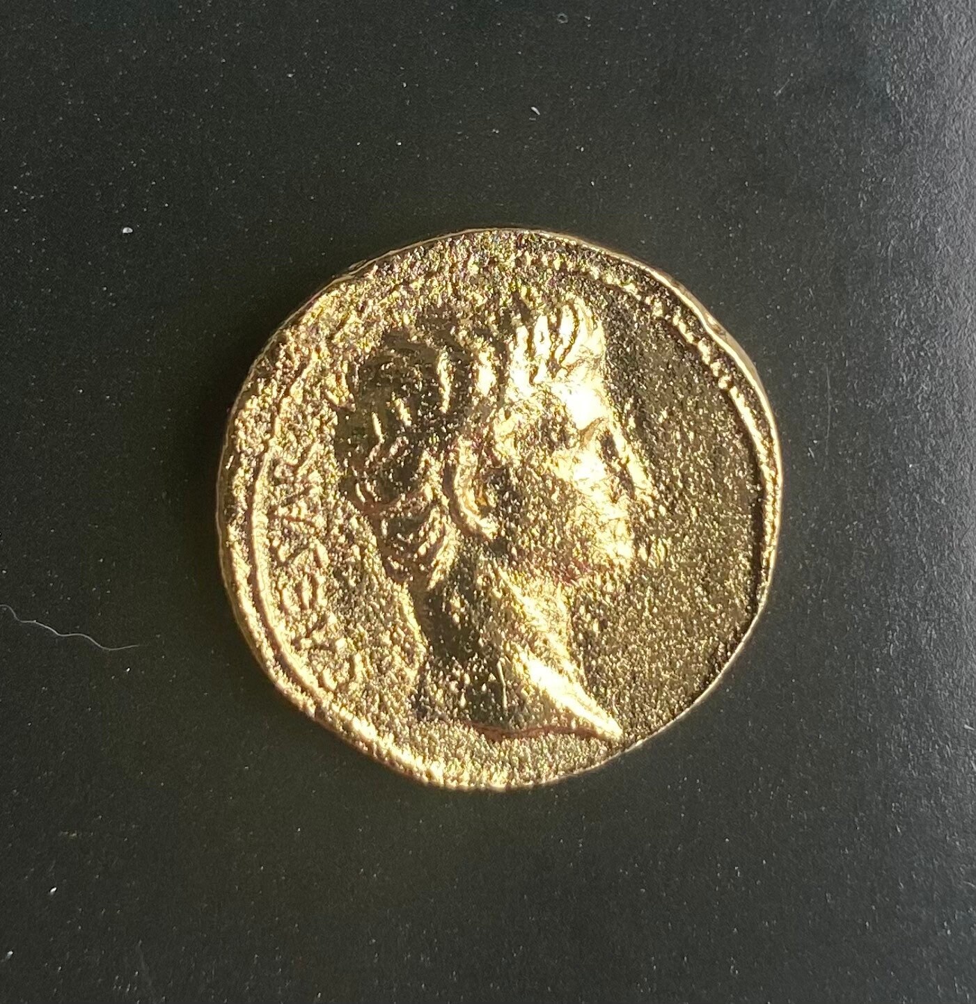 Roman Julius Caesar Gold Coin Pin Badge - Etsy